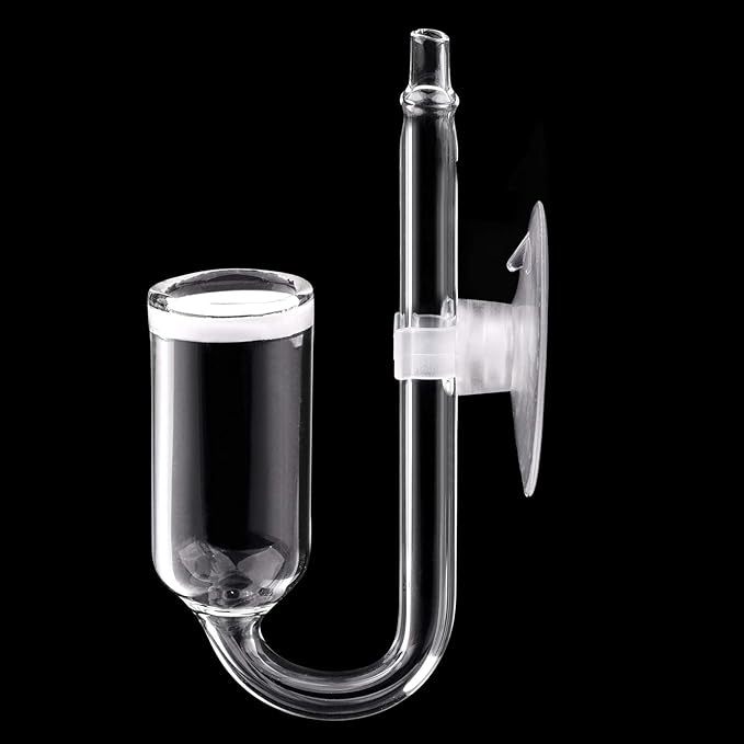 Difusor Co2 em Vidro Grande + Ventosa Reator Atomizador de Micro Bolhas Para aquários até 350 ...