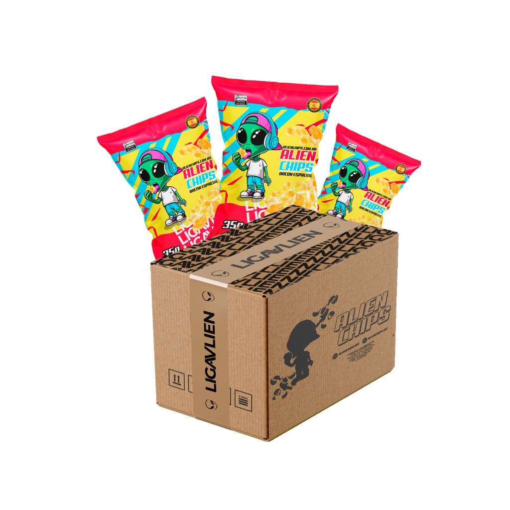 Alien Chips – Bacon Espacial (Caixa com 5 unidades) | Shopee Brasil