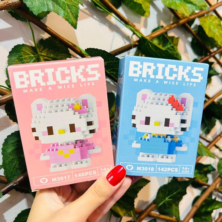 Mini Blocos de Montar Hello Kitty Bricks Desenho Animado Presente ...
