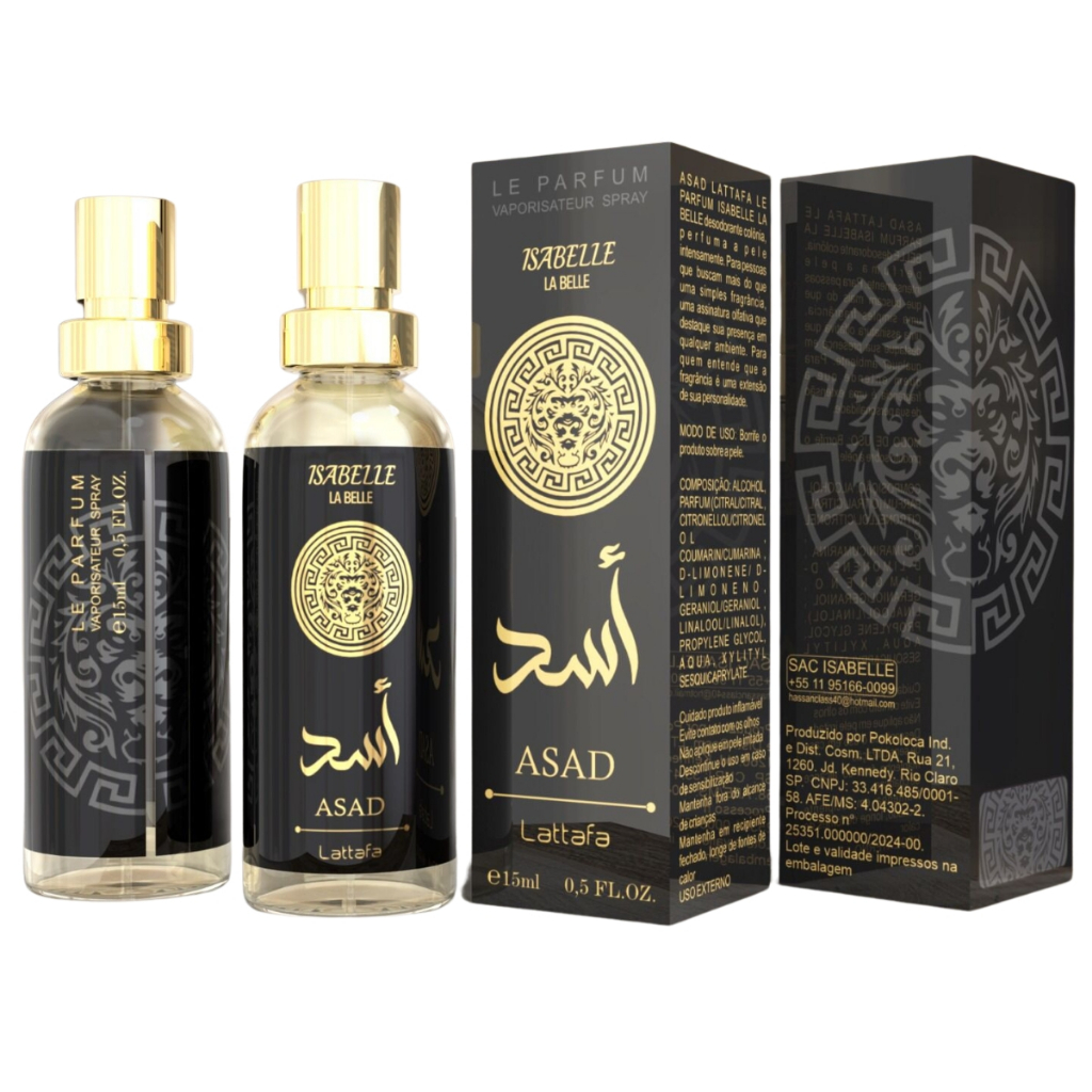 Perfume Asad Lattafa Isabelle La Belle 15ml | Shopee Brasil