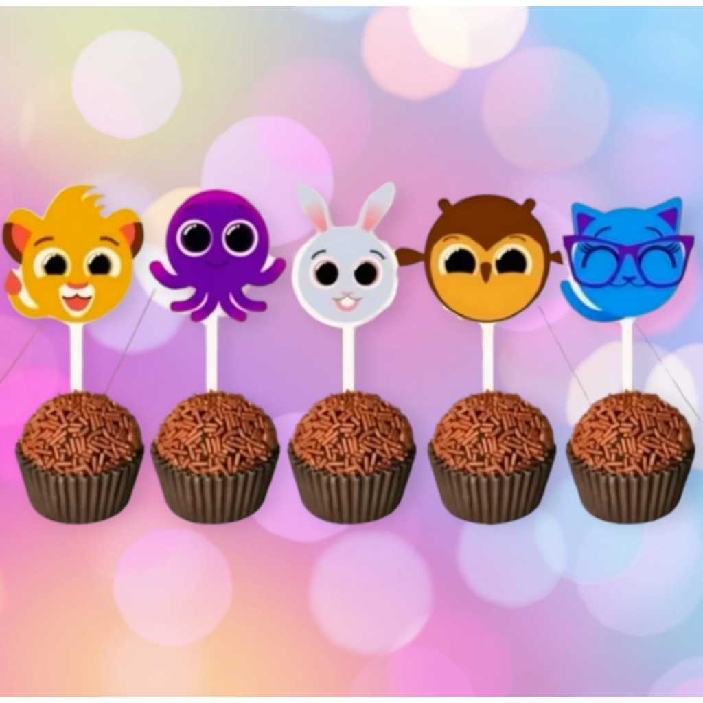 50 Topo toppers para docinhos cupcakes festa infantil aniversário ...
