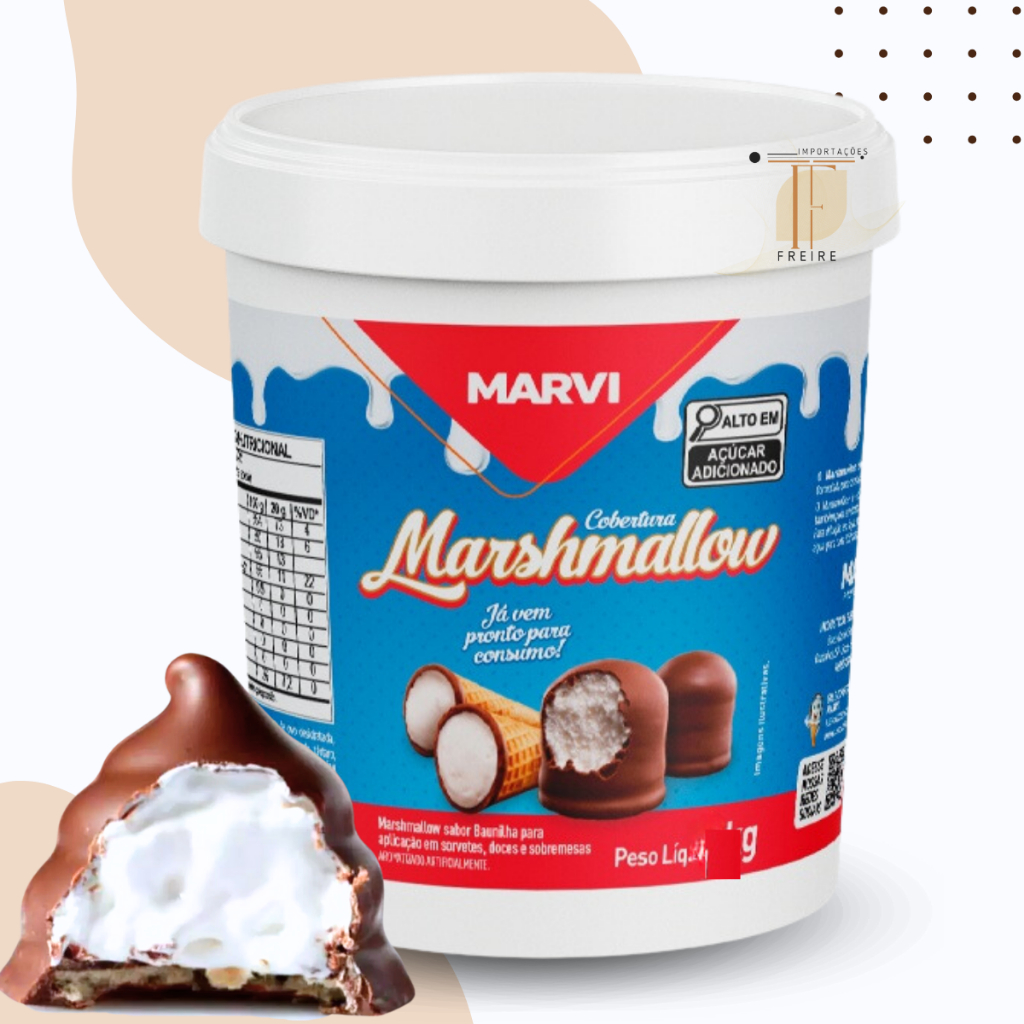 Cobertura Recheio Marshmallow 400g - Marvi | Shopee Brasil