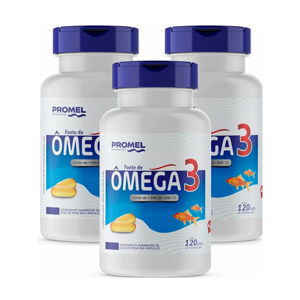 kit omega 3 60 caps cada 1450mg Promel | Shopee Brasil