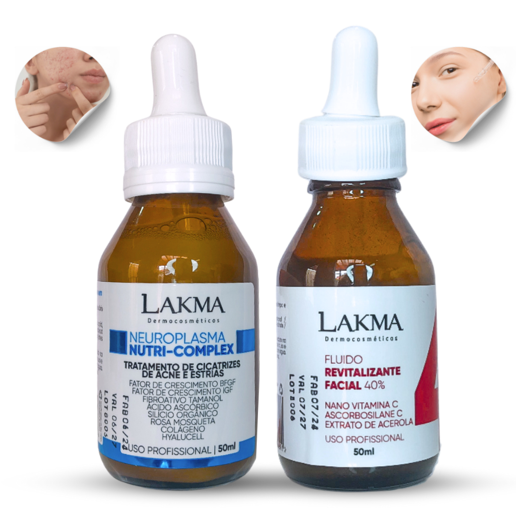 Kit Neuroplasma Nutri Complex + Vitamina C Fluido 50Ml Lakma Séruns ...