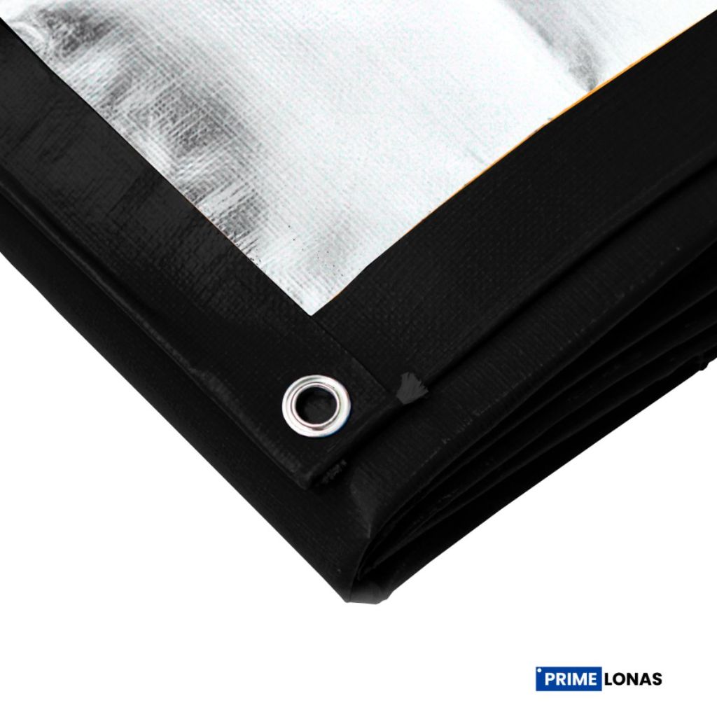 Lona Multiuso Impermeável 2x1 420 Micras Preto e Prata - Com Kit de ...