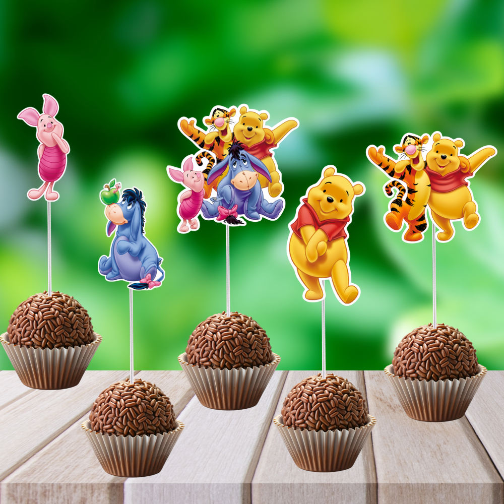 50 ou 100 Topper de Docinho Ursinho Pooh - Topper de Cupcake URSINHO ... 50 ou 100 Topper de Docinho Ursinho Pooh - Topper de Cupcake URSINHO ...