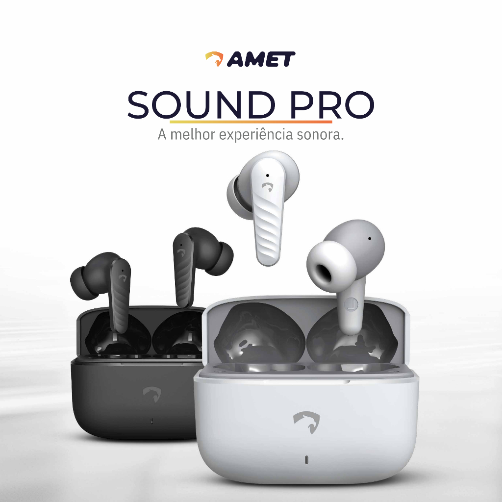 Fone Air Pods Pro Branco Bluetooth 5.3 ANC ENC Amet Sound Pro Envio Rápido Cancelamento Ruido ...