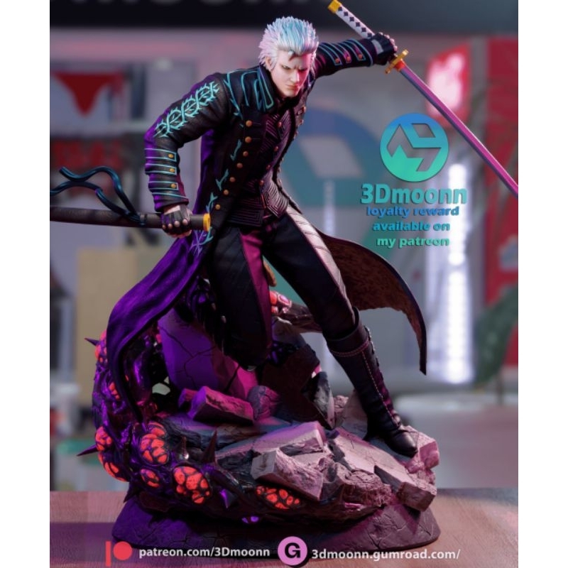 vergil DMC Devil may cry Action figure colecionável | Shopee Brasil