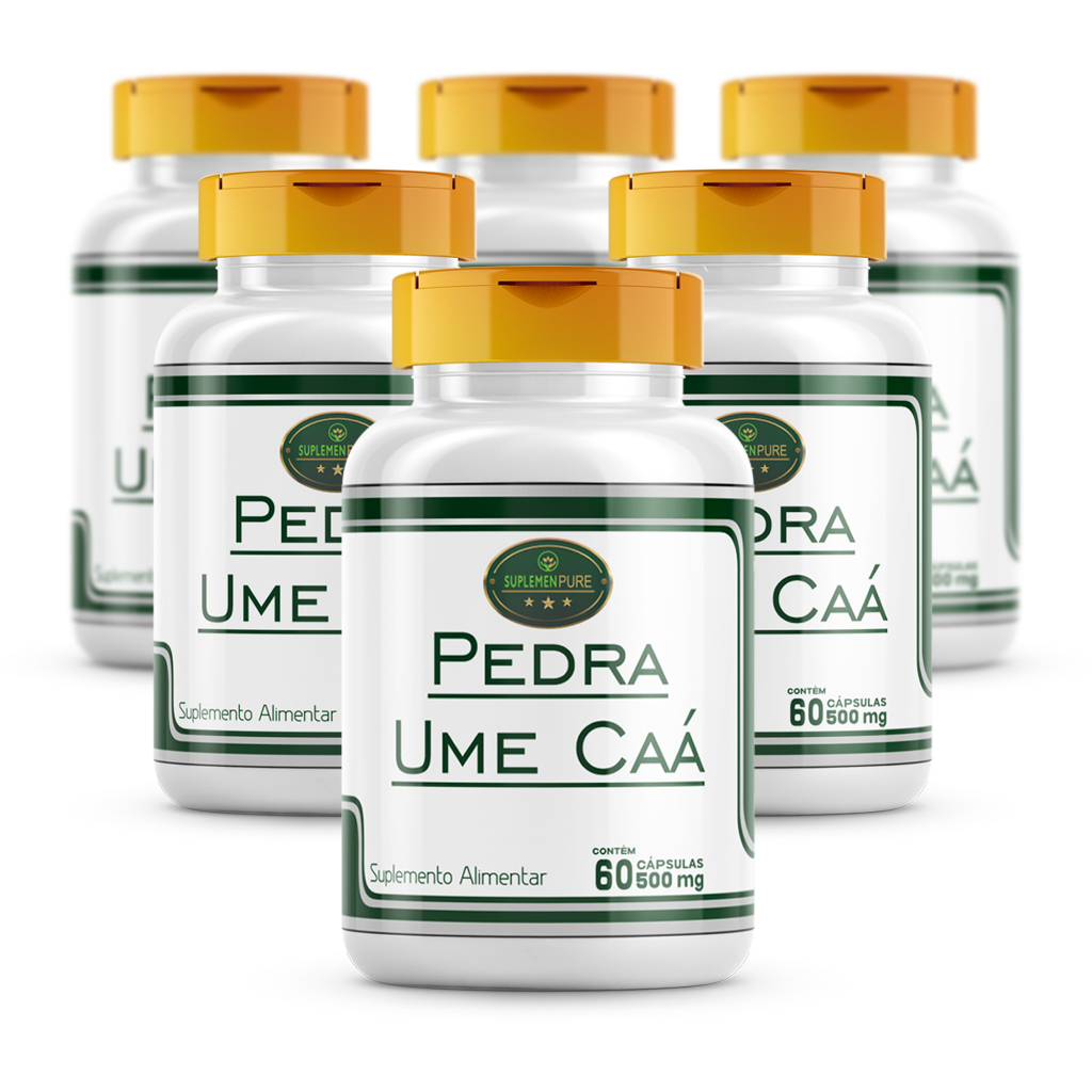Pedra Ume Caa Original em pó - 500mg 360 Cápsulas | Shopee Brasil