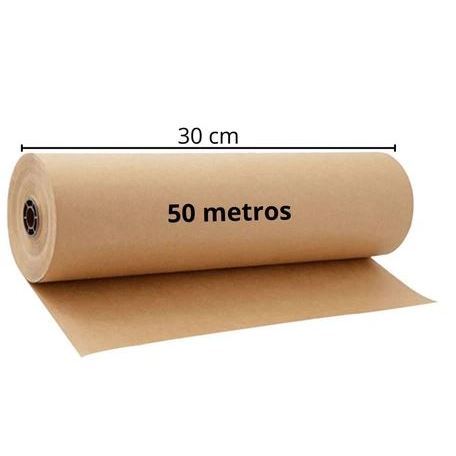 Papel Pardo Semi Kraft Rolo 30cmx50m Bobina Embalagem Caixa Envelope ...