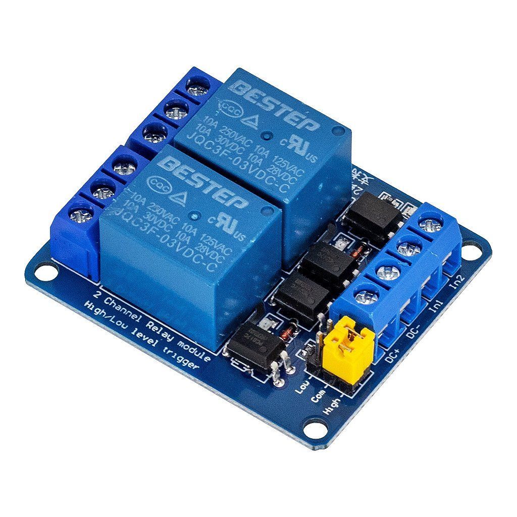 Modulo rele 2 canais 3vcc para esp32 e uso geral arduino microbit raspy ...