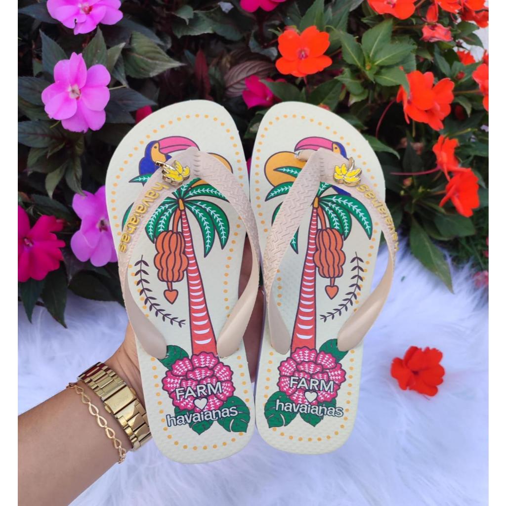 CHINELO FARM HAVAIANAS VERÃO MACIO TROPICAL VIBES ESTAMPAS VARIADAS ...