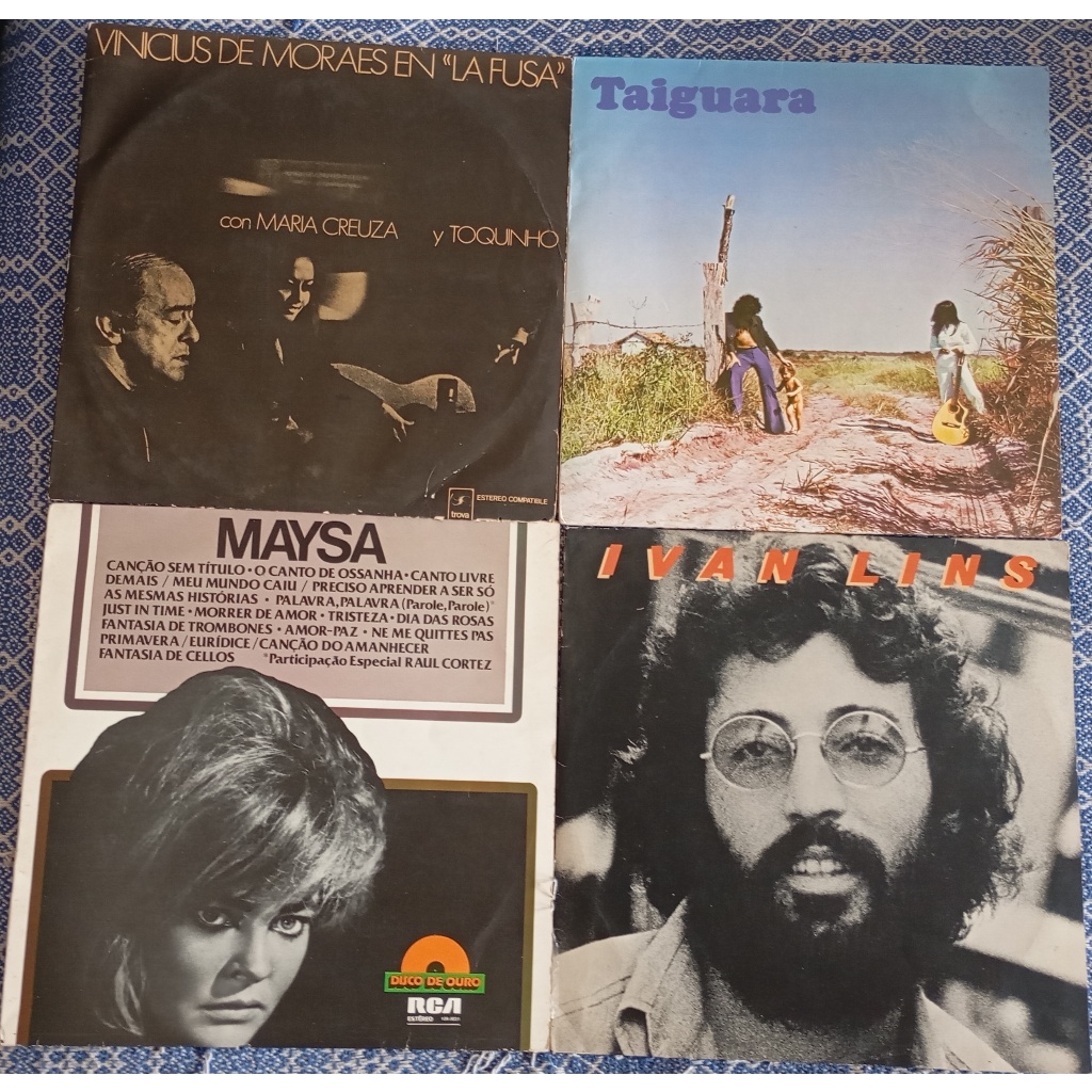 4 Discos De Vinil LPs Vínicius Moraes Ivan Lins Taiguara Maysa | Shopee ...