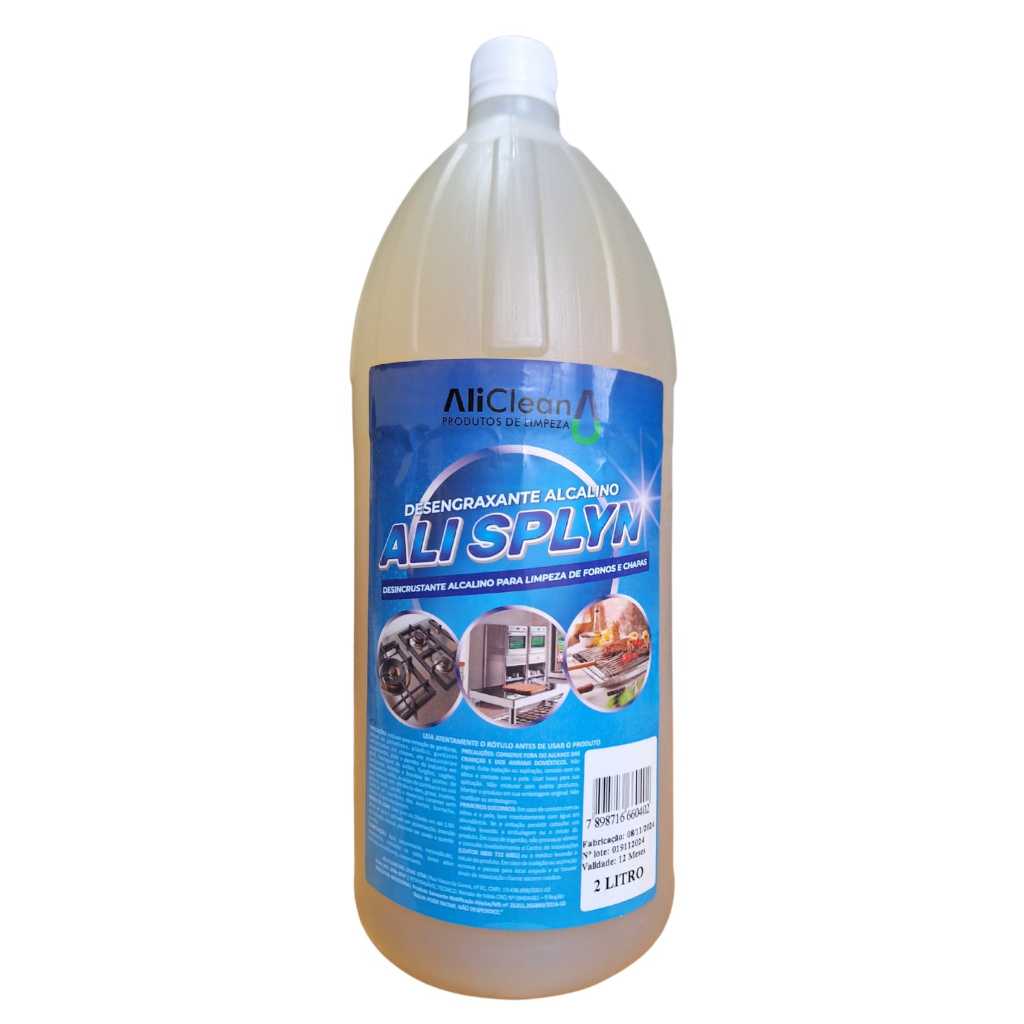 Desengraxante desincrustante alcalino limpa fornos e chapas Ali Splyn | Shopee Brasil