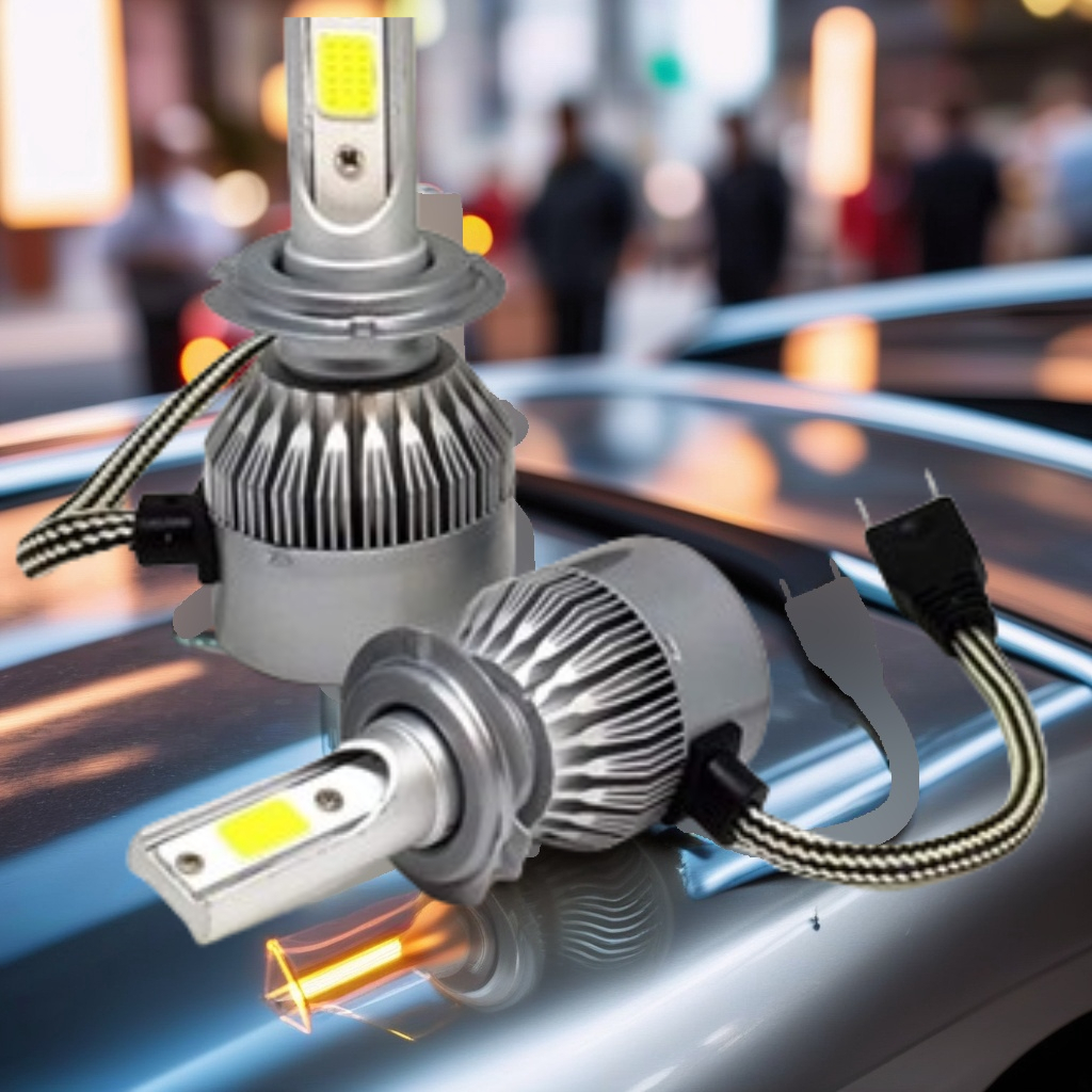 KIT PAR LÂMPADA SUPER LED 8000k 12v 24v H1 H7 H11 2 PINOS | Shopee Brasil