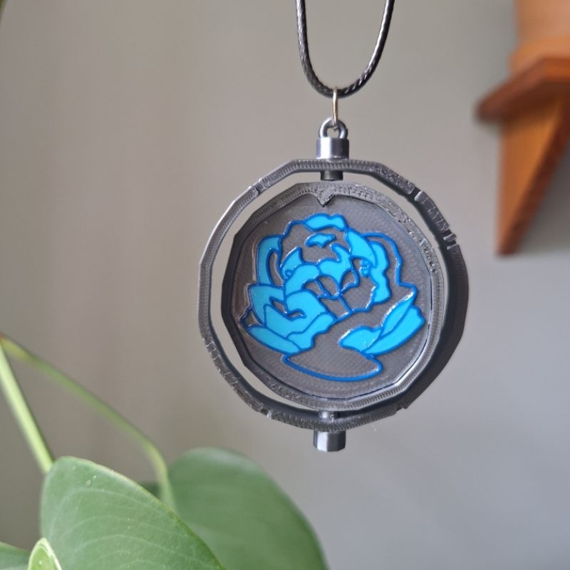 Colar com Pingente Giratório - Ekko e Powder Rosa Azul - Jinx - Arcane ...