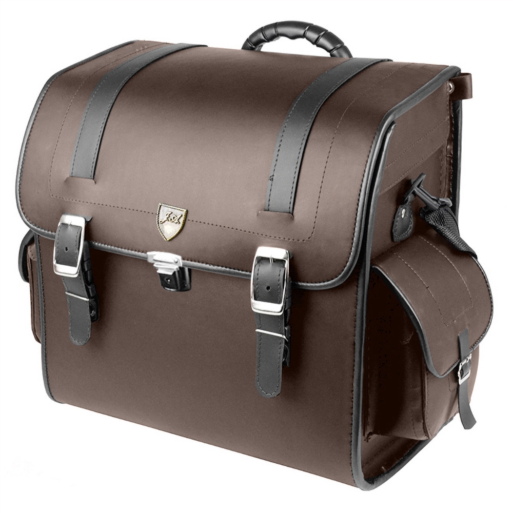 Alforge Traseiro Wester Custom 35 Litros em Couro Sintético Liso Marrom ...