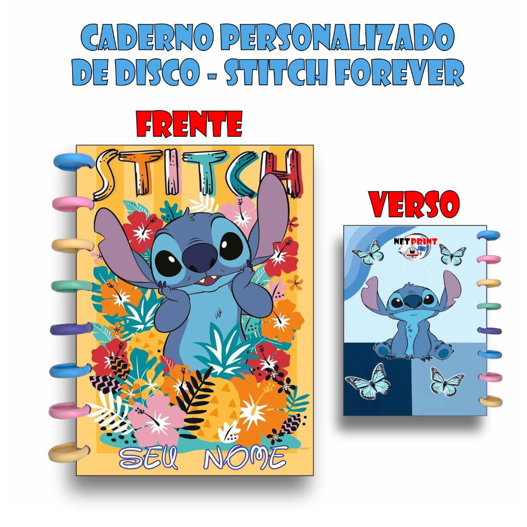 CADERNO INTELIGENTE DE DISCO STITCH FOREVER 01 A4 | Shopee Brasil
