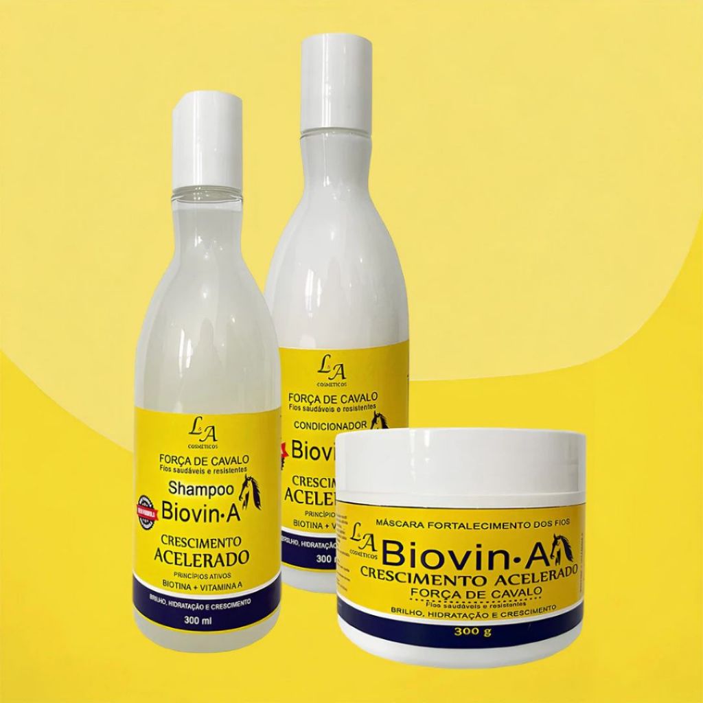 Kit Crescimento Acelerado Biovin-A Força de Cavalo Shampoo ...