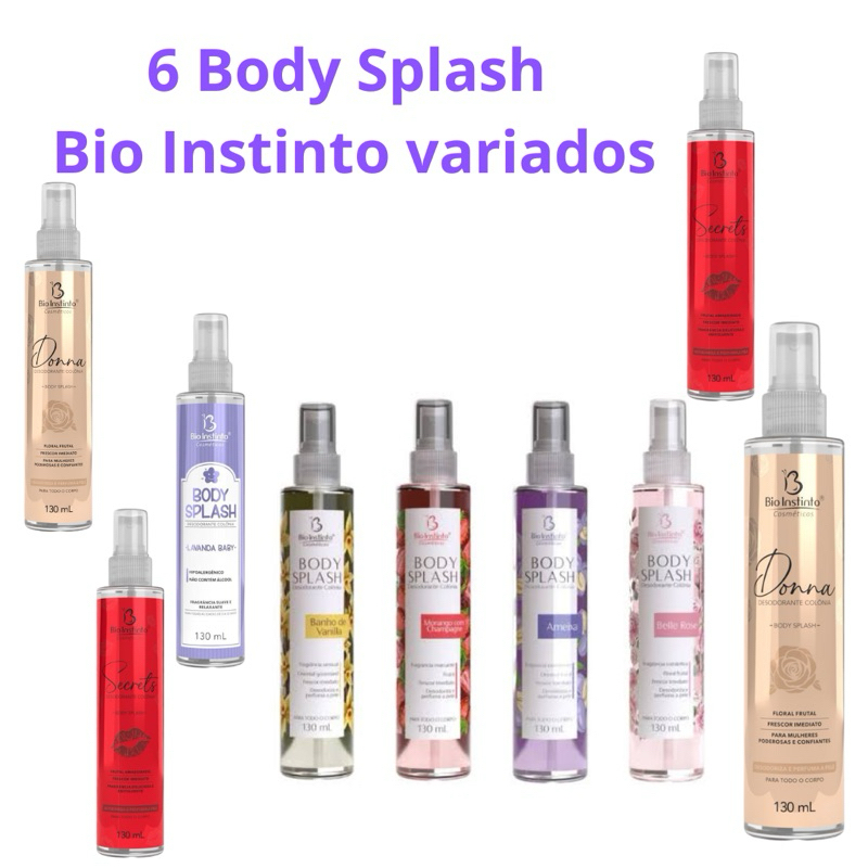6 Body Splash Bio Instinto (Kit com 6 Und) | Shopee Brasil