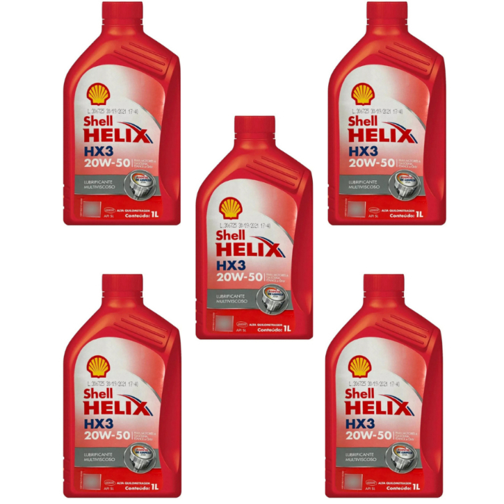 5 Litros Óleo de Motor Shell Helix HX3 Mineral API SL 20W-50 | Shopee ...