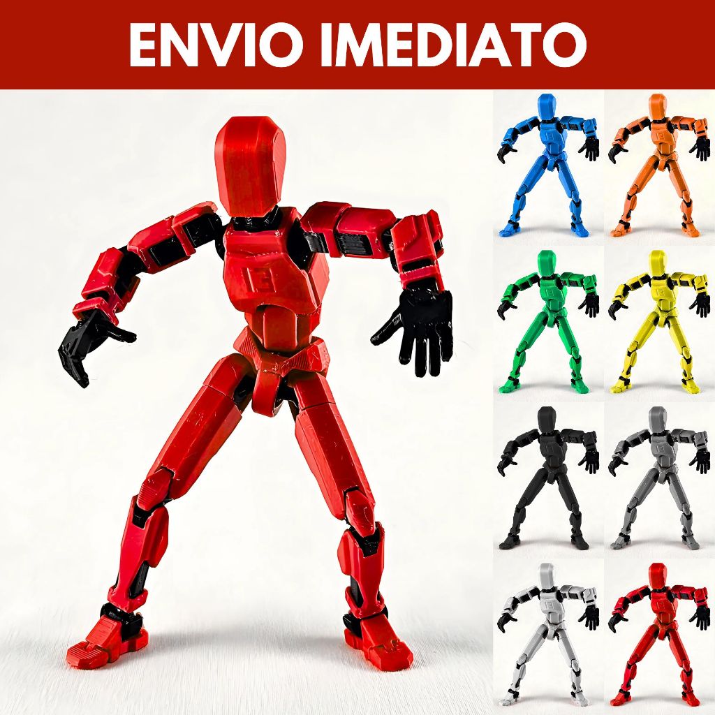 Boneco de Brinquedo Qualidade Para Montar Dummy 13cm Colorido Diversas ...