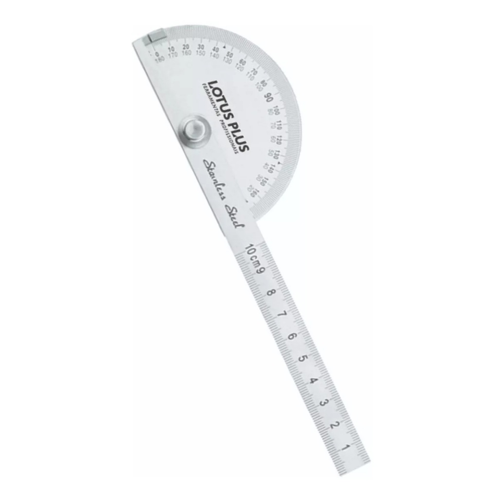 Transferidor De Grau Angulo 180 De Aço Inox Lotus | Shopee Brasil