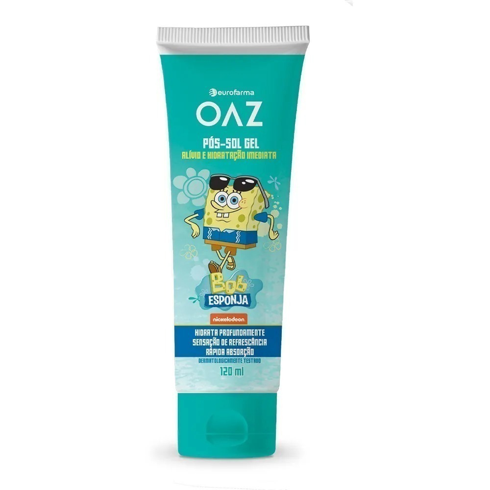 Pós-Sol Gel Kids Bob Esponja 120ml Infantil - OAZ (93011) | Shopee Brasil