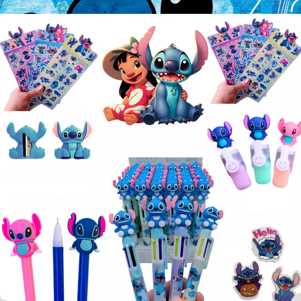 Kit Papelaria Fofa lilo Stitch Kawaii Presente Criativo Material ...