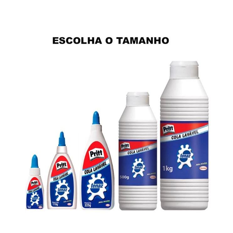 Cola Tenaz Pritt Branca Líquida Escolar Lavável Henkel (Escolha o ...