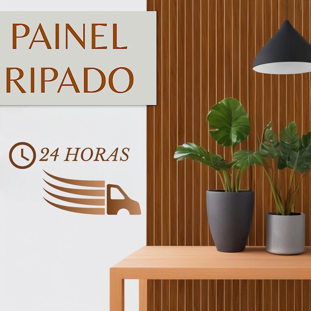 Painel Revestimento Ripado Decorativo Placa MDF 45x11cm | Adesivo ...