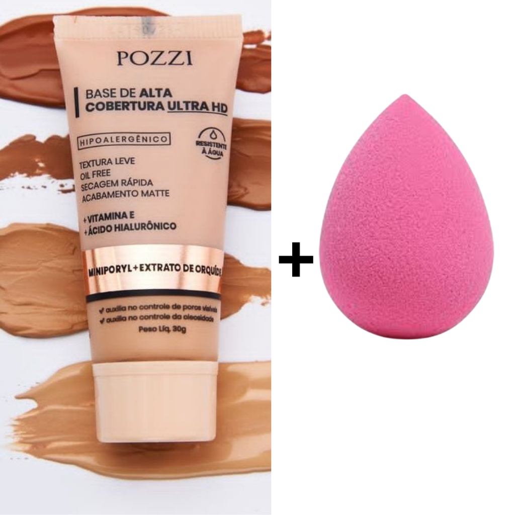 Base Mousse Alta cobertura 100% cobre melasma Pozzi Make | Shopee Brasil