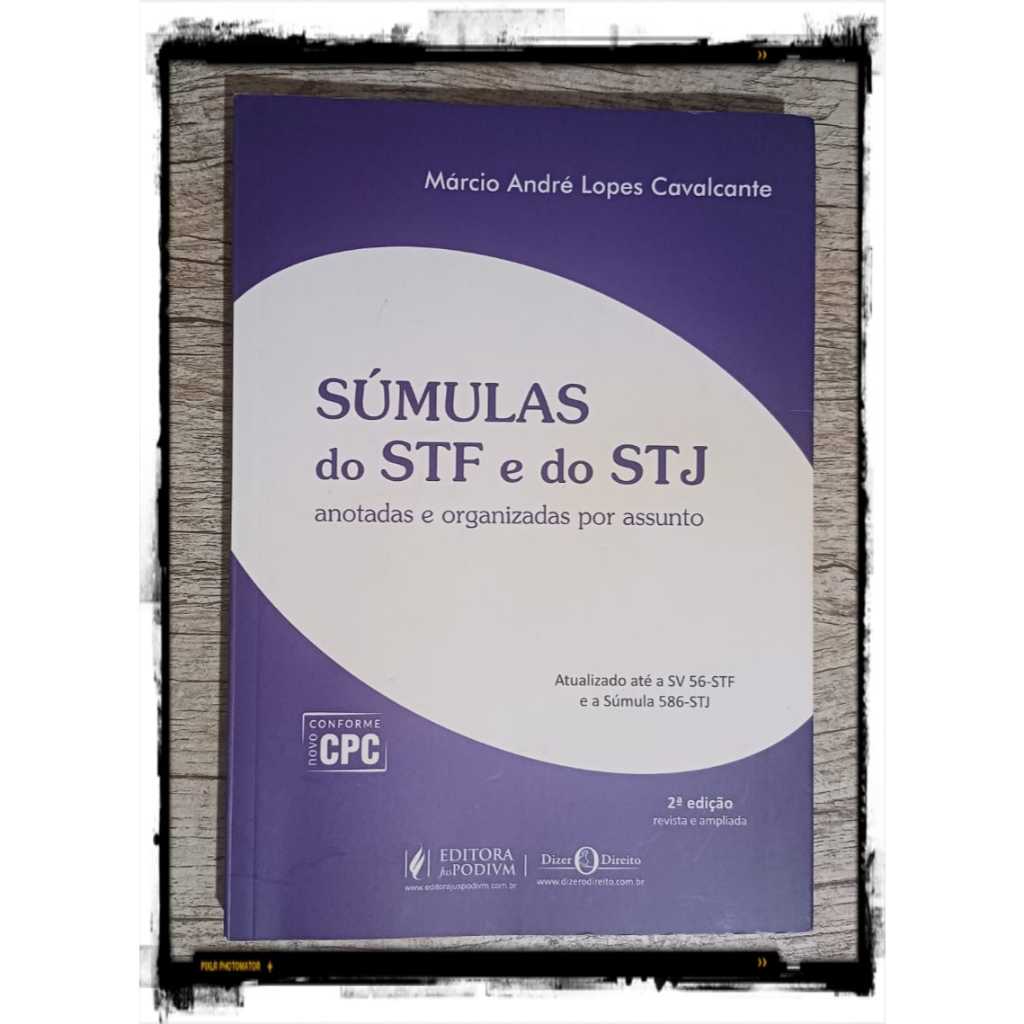 Livro: Súmulas do STF e do STJ - Anotadas e Organizadas por Assunto | Shopee Brasil