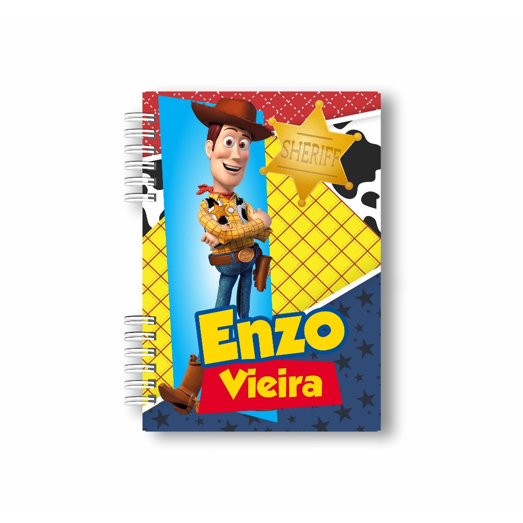 AGENDA ESCOLAR/2026/TOY STORY/CAPA DURA PERSONALIZADA COM SEU NOME ...