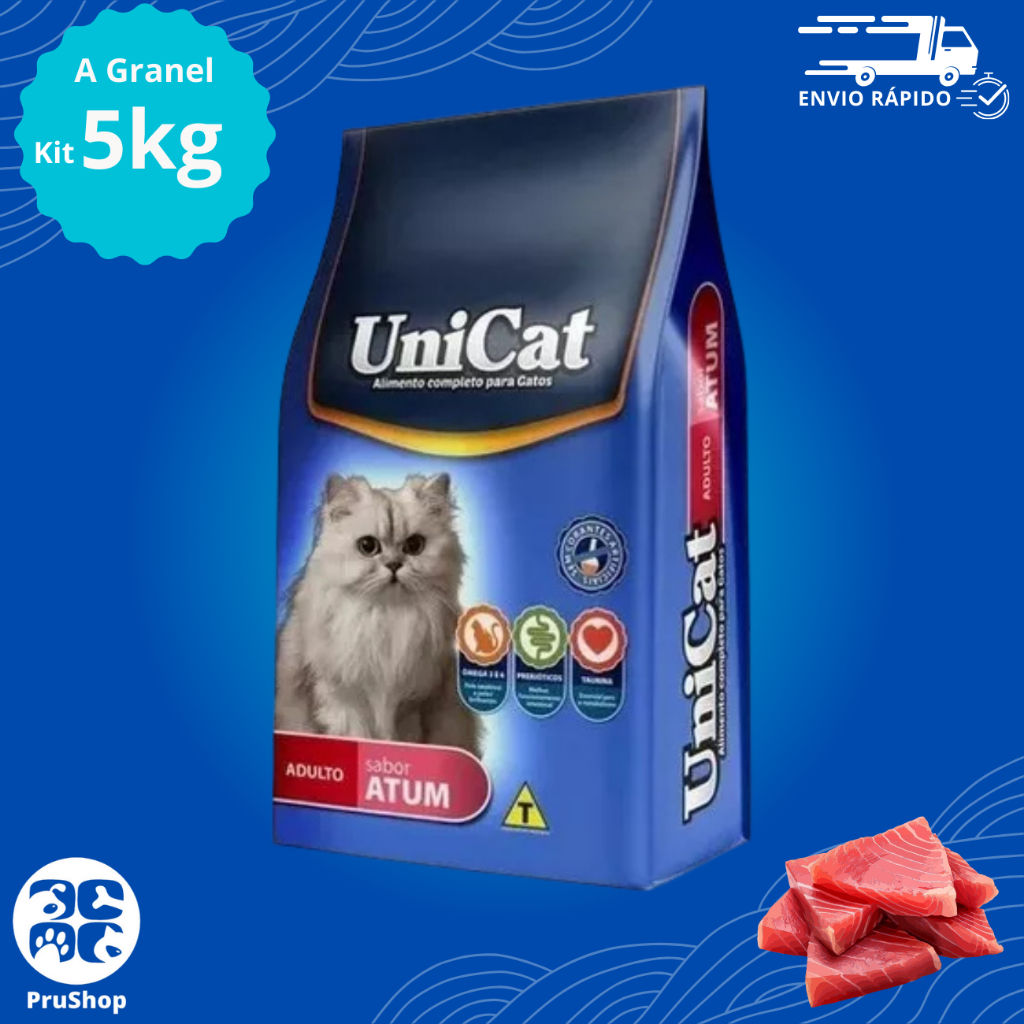 Kit 5 kg Ração Unicat Atum Para Gatos Adultos | Shopee Brasil