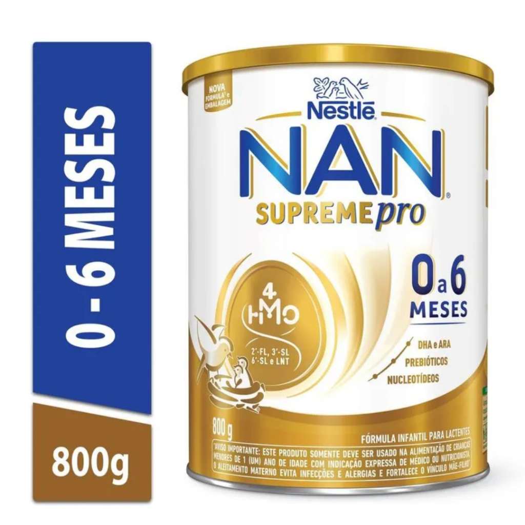 Nan Supreme Pro 1 Fórmula Infantil 0 A 6 Meses 800g Nestle | Shopee Brasil