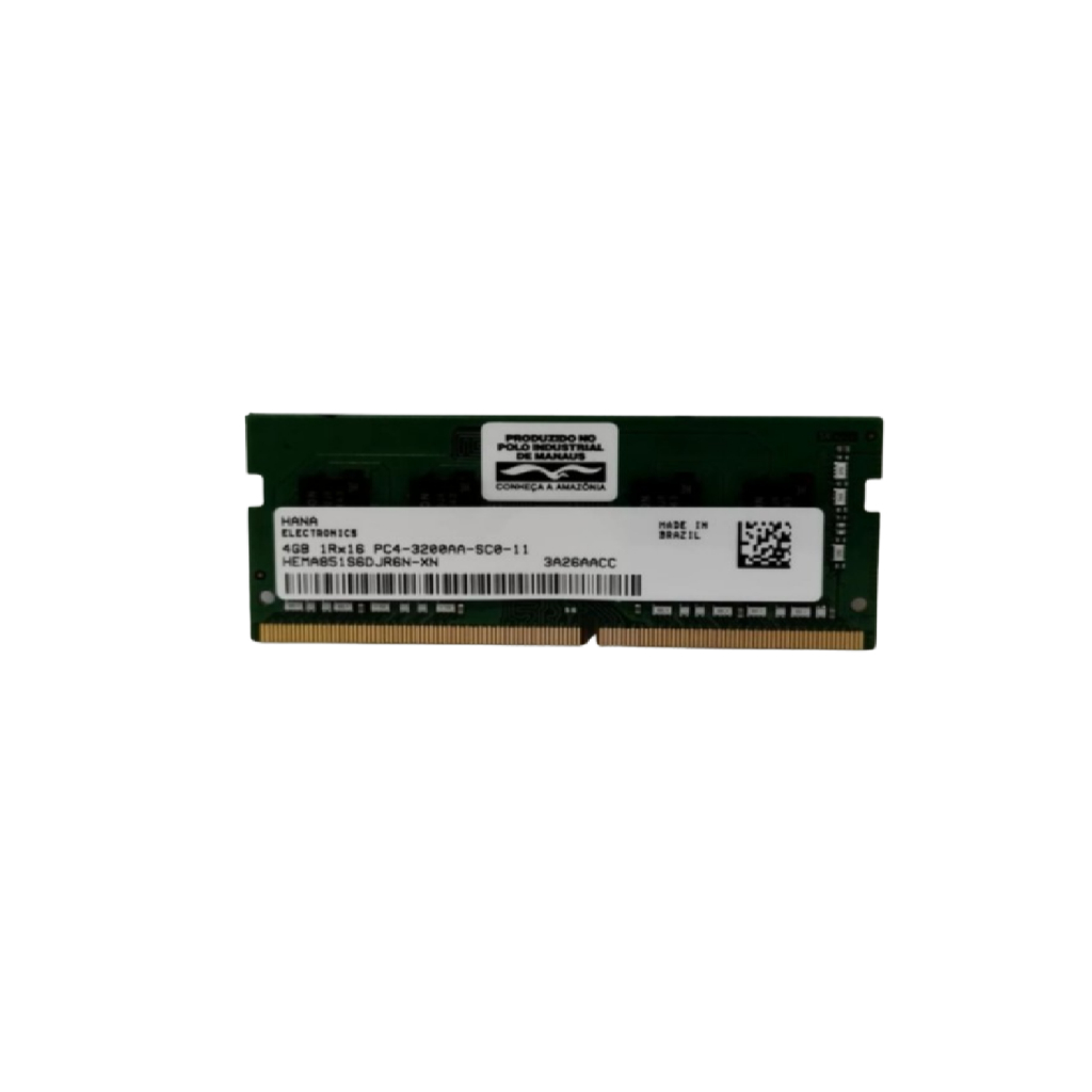 Memória Ram para Notebook 4gb Ddr4 3200mhz Sodimm marca Hana nova com 2 ...