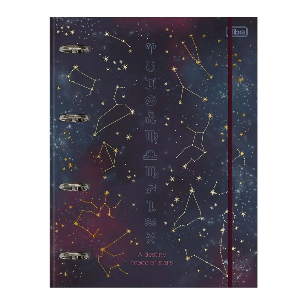 Caderno argolado com elástico 80 folhas Magic Tilibra | Shopee Brasil