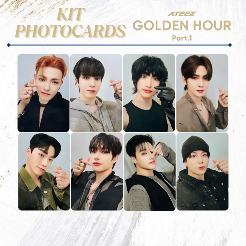 Photocards ATEEZ Fanmade - Golden Hour Part.1 | Kit com 14 Designs ...