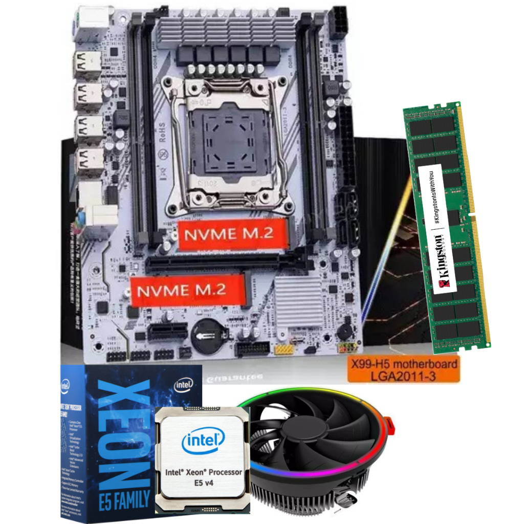 Kit Placa Mãe intel Xeon E5-2680 V4 + 16 GB Memória DDR 4 KINGSTON ...