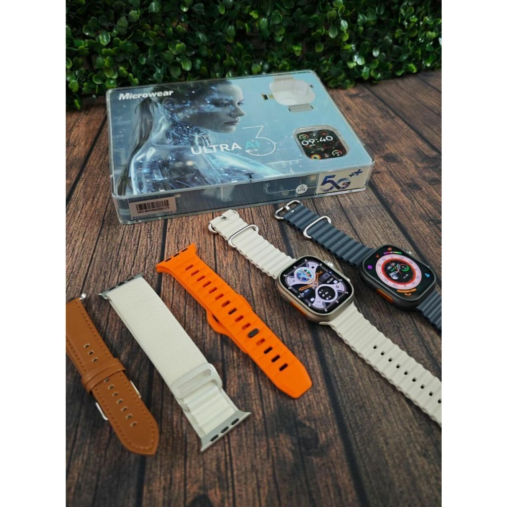MICROWEAR ULTRA AI 3 | Android-2GB RAM 16GB + 4 pulseiras e Capinha/Com ...