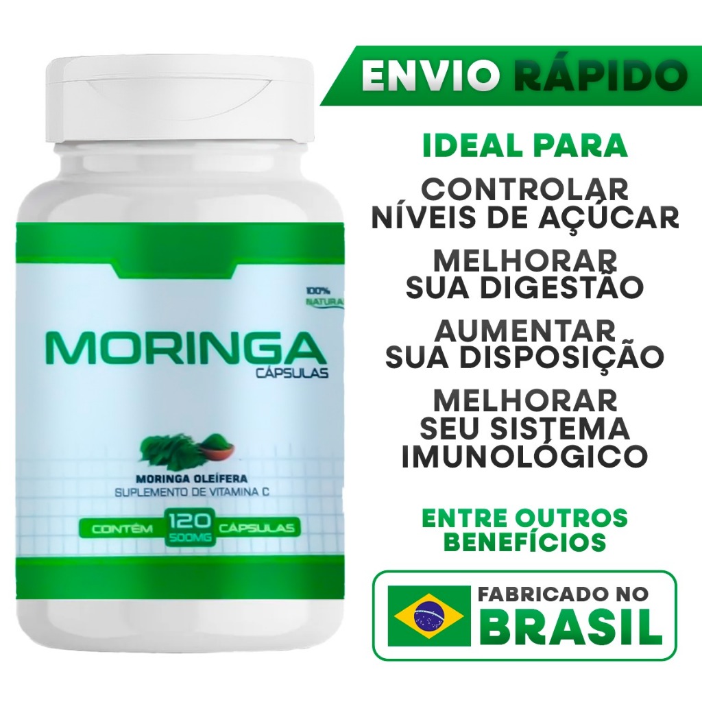 Moringa Oleifera Original 120 Capsulas 500 mg | Shopee Brasil