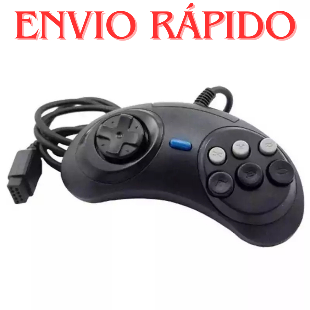 Controle Joystick para Mega Drive Master System 3 Tectoy 6 Botões ...