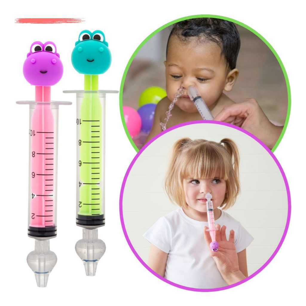 Seringa Infantil Para Lavagem Nasal Bebê Bico De Silicone Dino Buba ...
