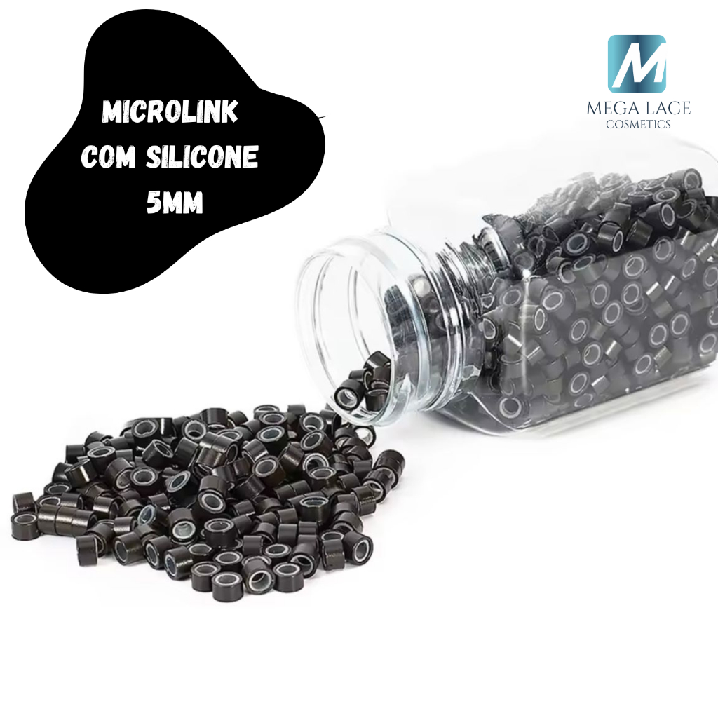 Microlink com Silicone para Mega Hair (Pote c/500 peças) | Shopee Brasil