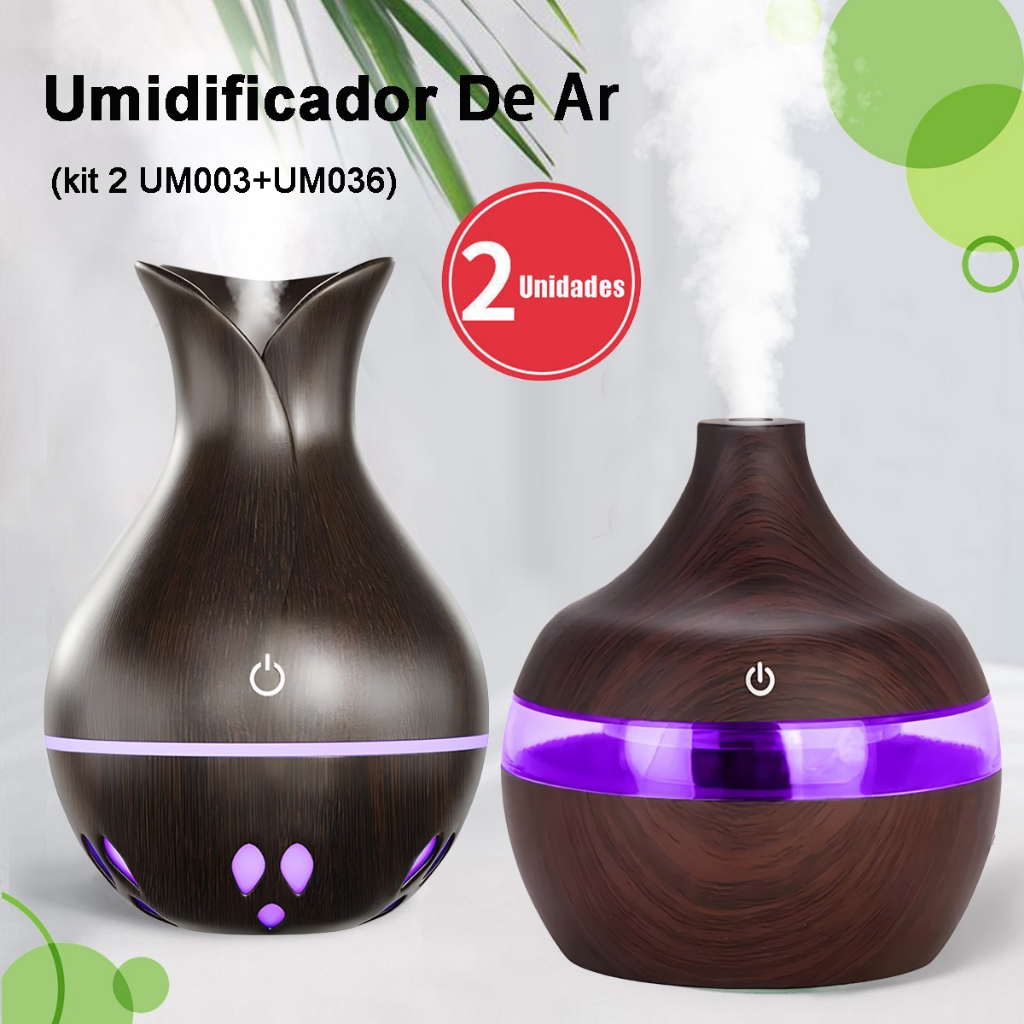 KIT2 Difusor Aromatizador Umidificador De Ar De Ambiente Ultrassônico ...