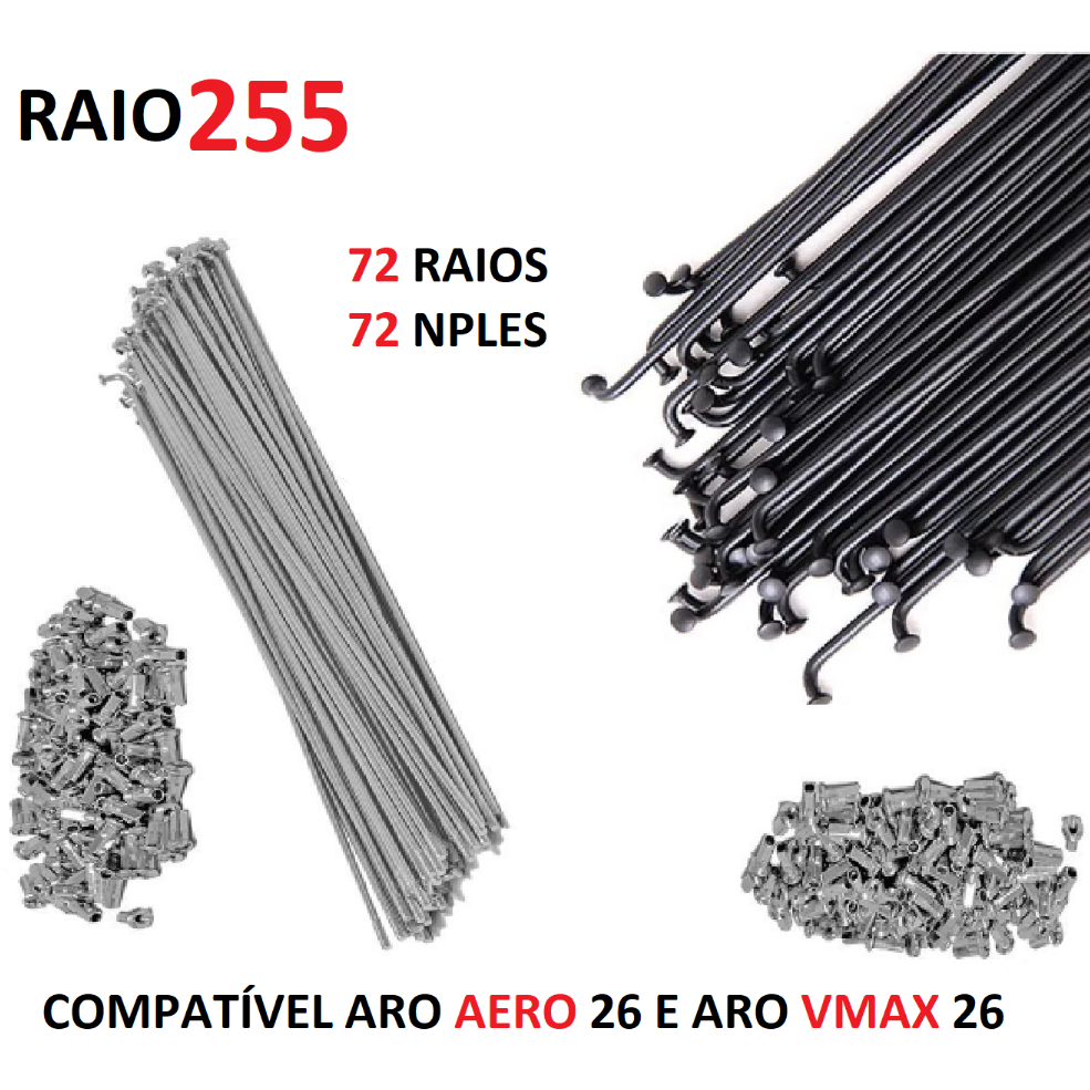 Raio aro 26 aero Bicicleta 255mm | Shopee Brasil