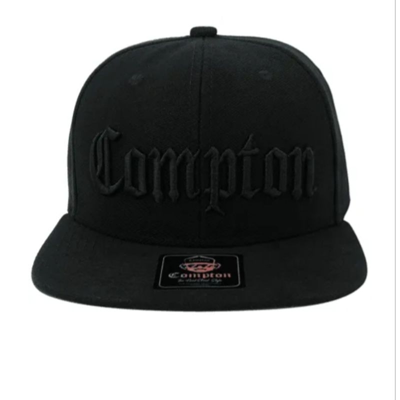 Boné Aba Reta Snapback Compton All Black | Shopee Brasil