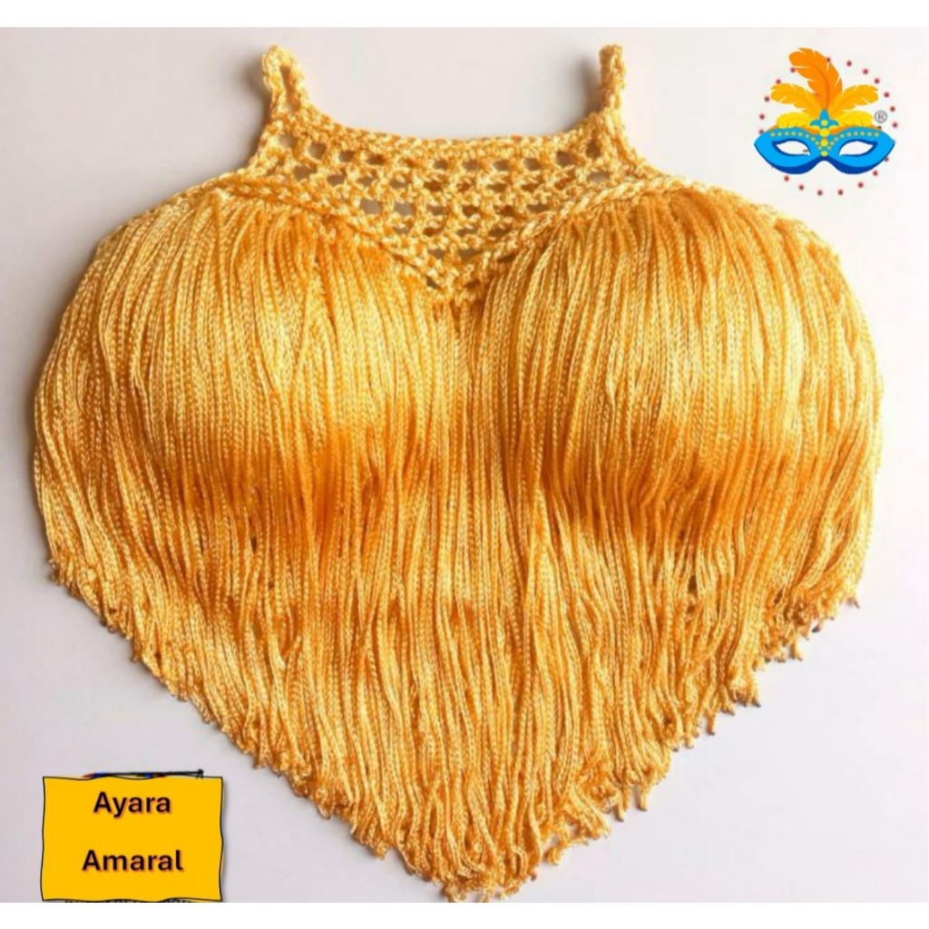 Top cropped franjas em crochê ideal para o carnaval | Shopee Brasil