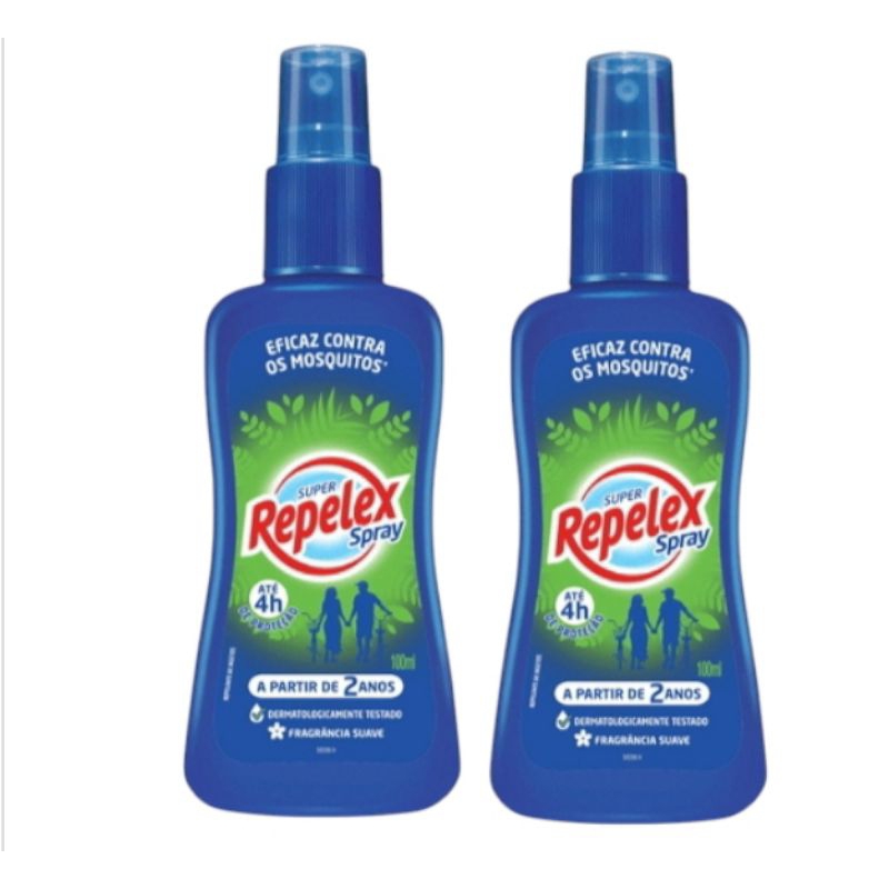 Repelex Repelente Spray 100ml Cada Com 2 Unidades | Shopee Brasil